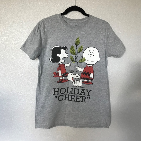 Peanuts | Tops | 325peanuts Holiday Cheer Med Graphic Tee | Poshmark